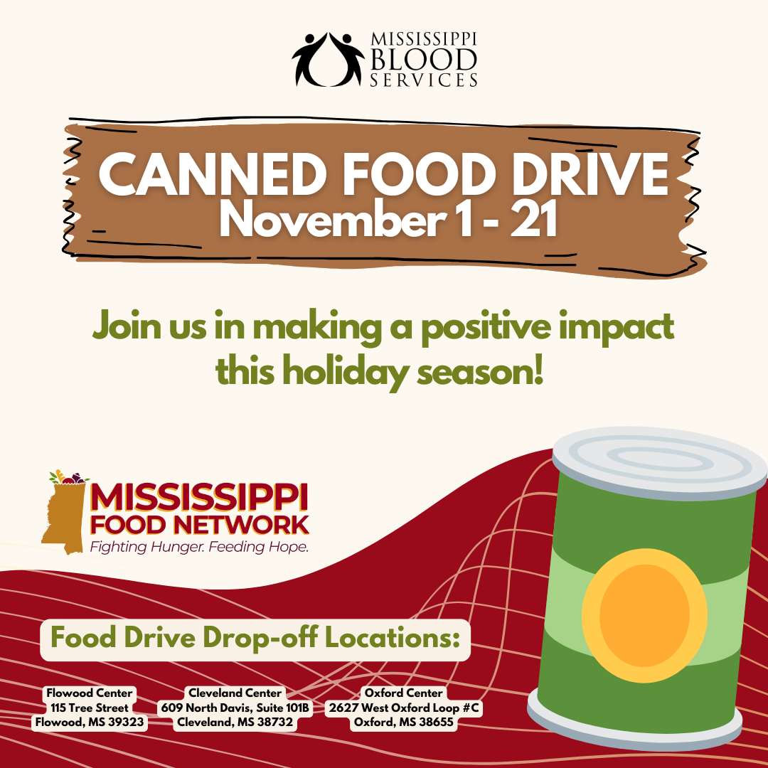 MS Blood Services to Support Mississippi Food Network Canned Food ...
